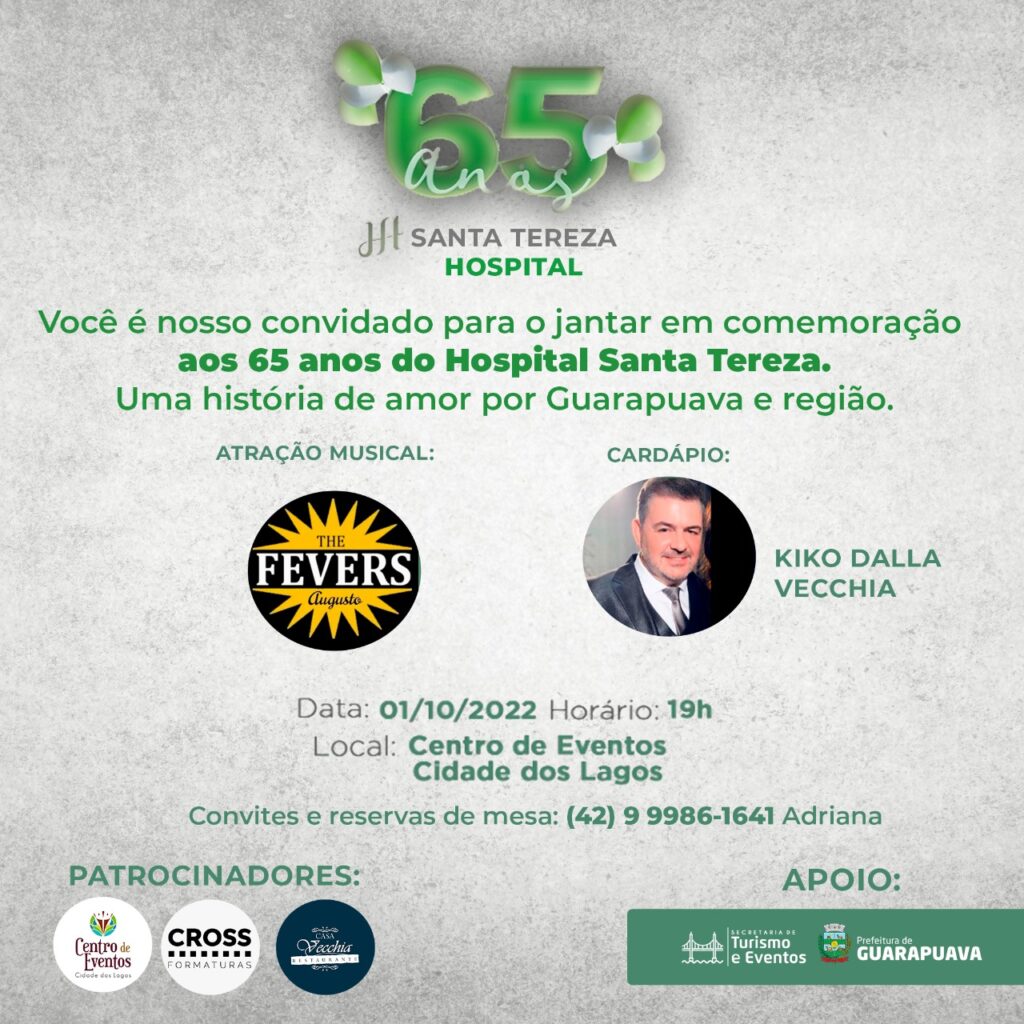 Hospital Santa Tereza completa 65 anos neste sábado